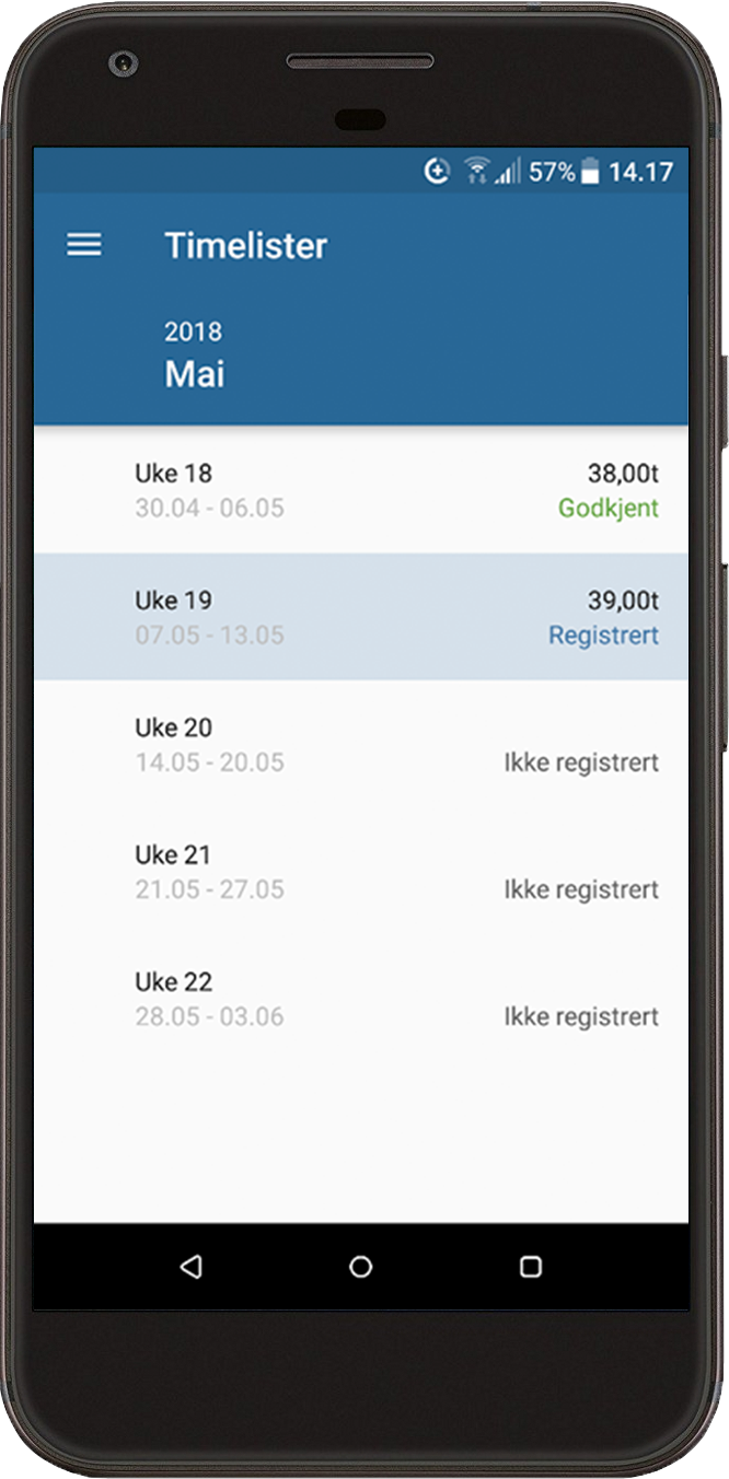iCORE Hours App - Norsk brukerveiledning (Android)